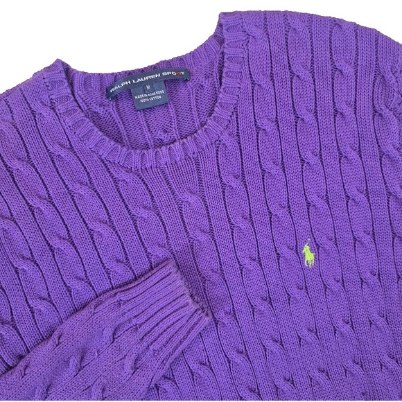 Ralph Lauren | Sweaters | Ralph Lauren Sport Womens M Cable Crew ...